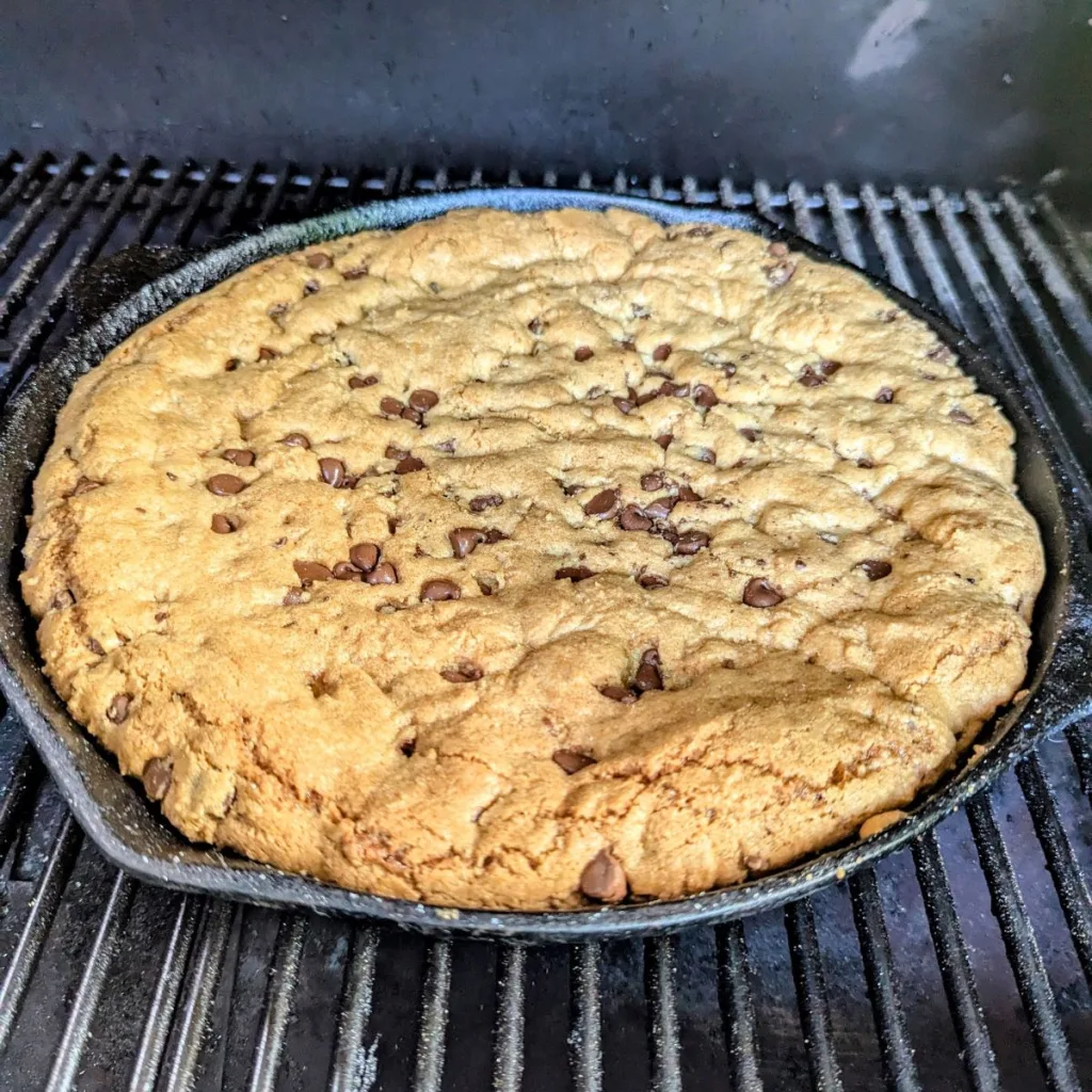 Skillet Chocolate Chip Cookie - BBQ and Baking