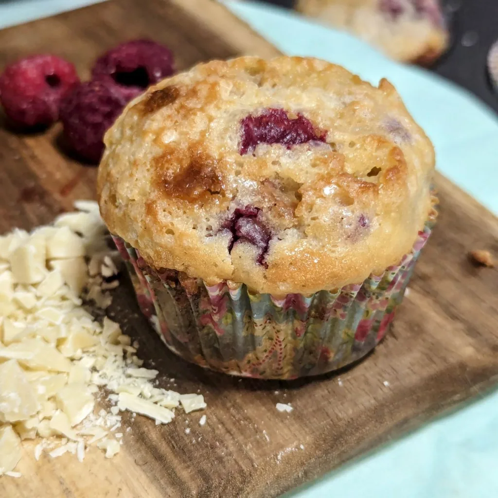 White Chocolate Raspberry Muffins - BBQ and Baking